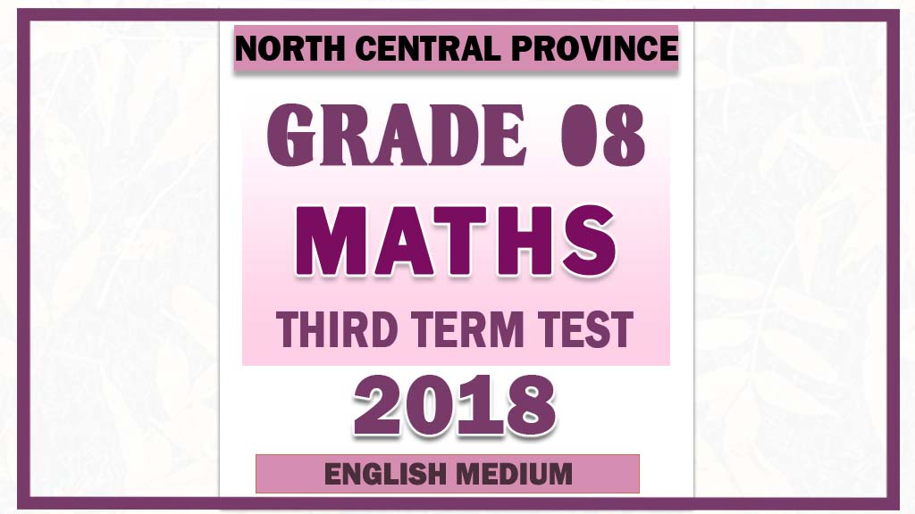 2018 Grade 08 Maths Third Term Paper | English Medium - North Central ...